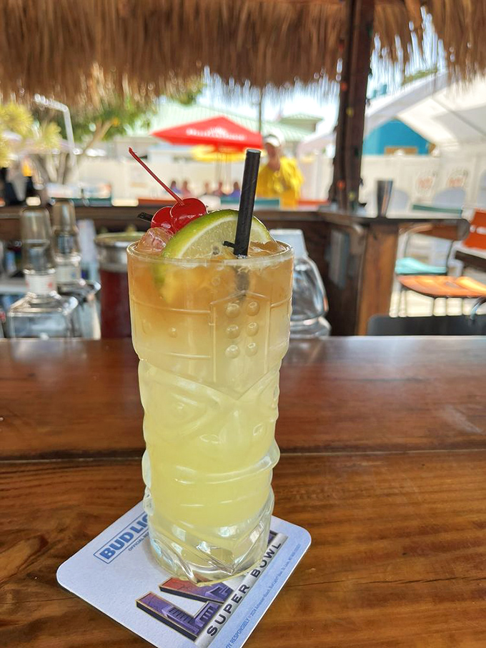 This isn't just a drink—it's liquid vacation in a tiki glass. One sip and suddenly your inbox doesn't matter anymore.