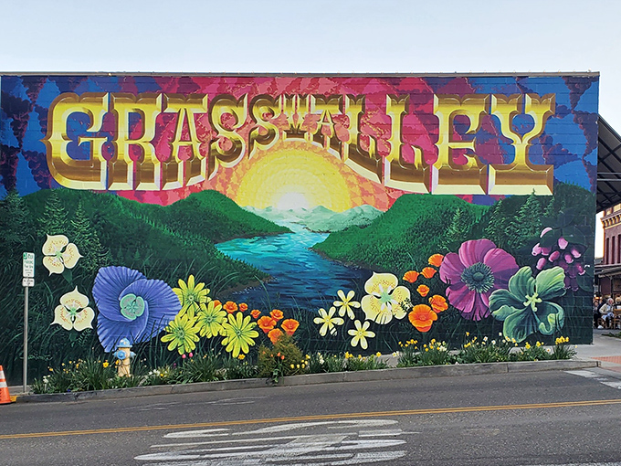 Vibrant murals transform ordinary walls into outdoor galleries celebrating the natural beauty of Sierra Nevada.
