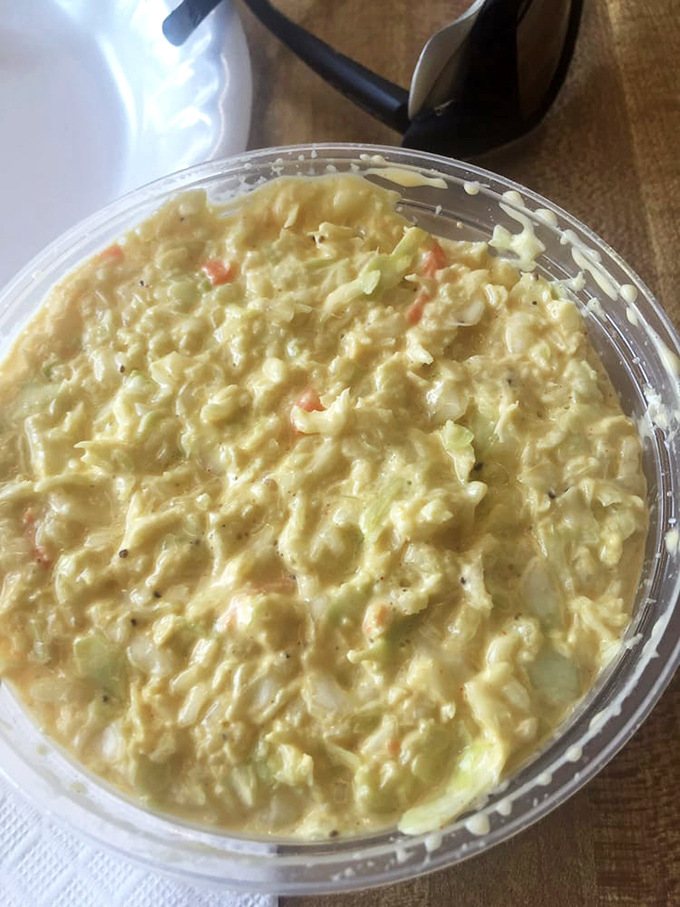 Creamy potato salad that whispers of summer picnics past. This isn't just a side dish—it's comfort in a plastic container.