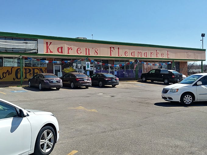 Karen's Ultimate Treasures announces itself with no-nonsense lettering - just like the straightforward deals inside.