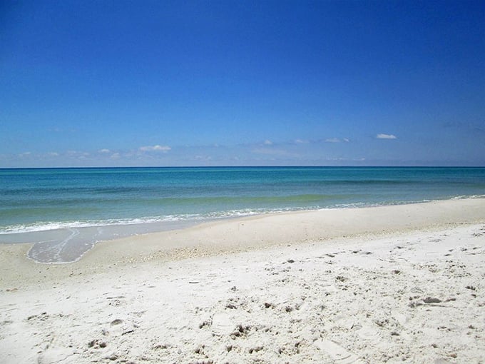 Panhandle perfection: where sugar-white sand meets emerald waters in a combination that never gets old.