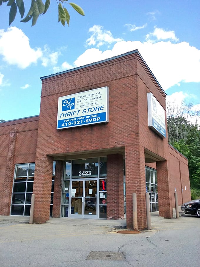 Behind this brick façade, St. Vincent de Paul houses treasures that would make retail shoppers question their life choices.