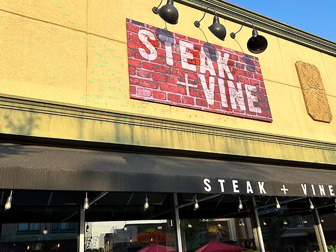 Steak+Vine's simple brick facade in downtown La Grange hides a modern take on the classic American steakhouse experience.