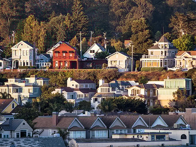 Beach town perfection: Capitola's rainbow row of buildings proves that architecture can be serious fun.