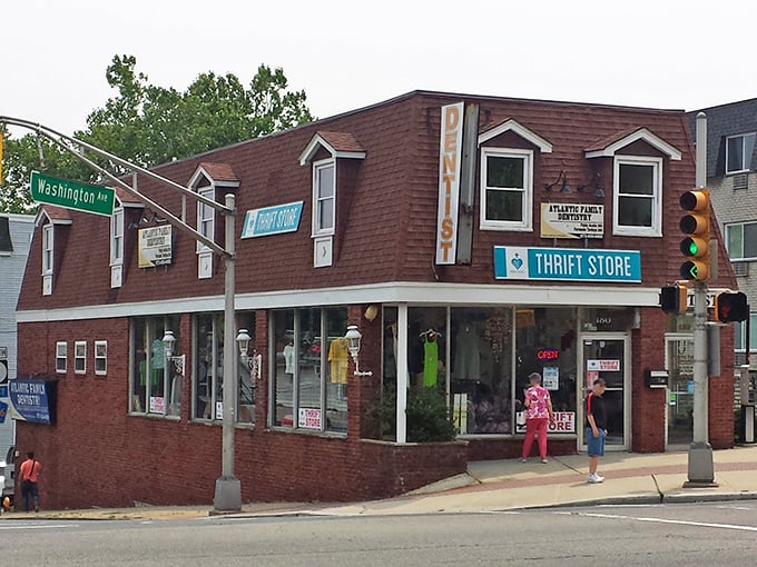 Nestled on Washington Avenue, this corner thrift shop looks like it belongs in a movie about finding love while searching for vintage sweaters.
