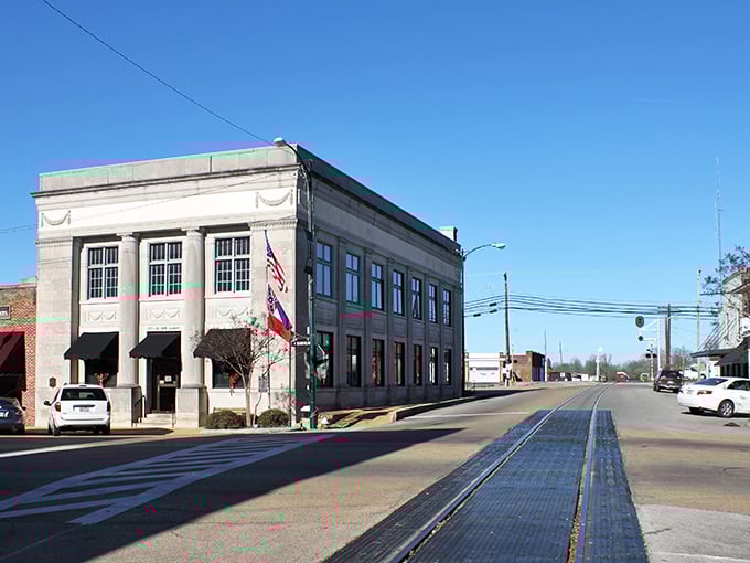 New Albany's downtown combines classic architecture with small-town charm – where even the steeple seems to stand a little taller.