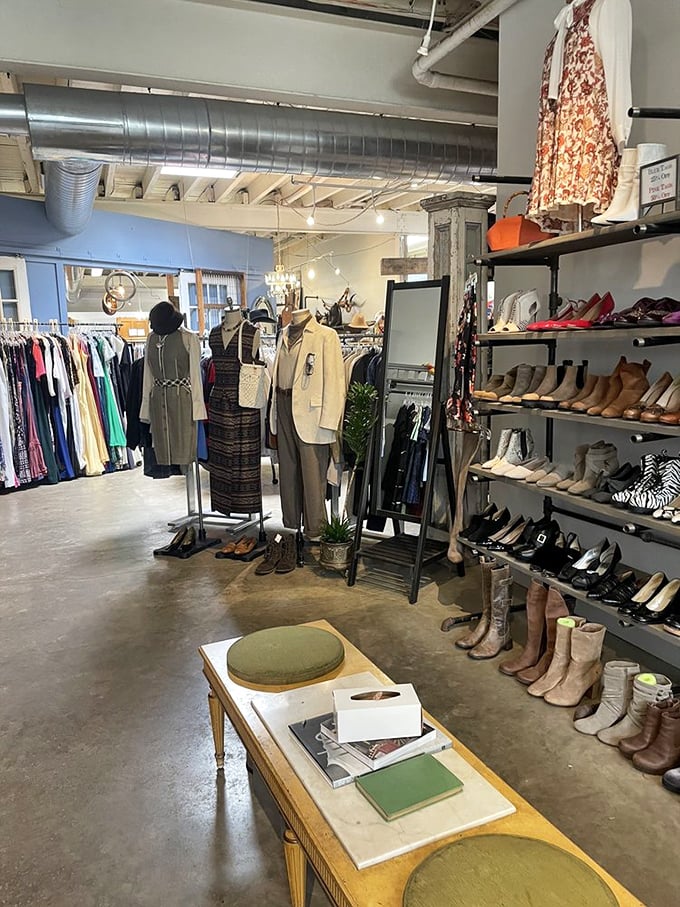 Carefully arranged racks and thoughtful displays make secondhand shopping feel like a first-class retail experience.