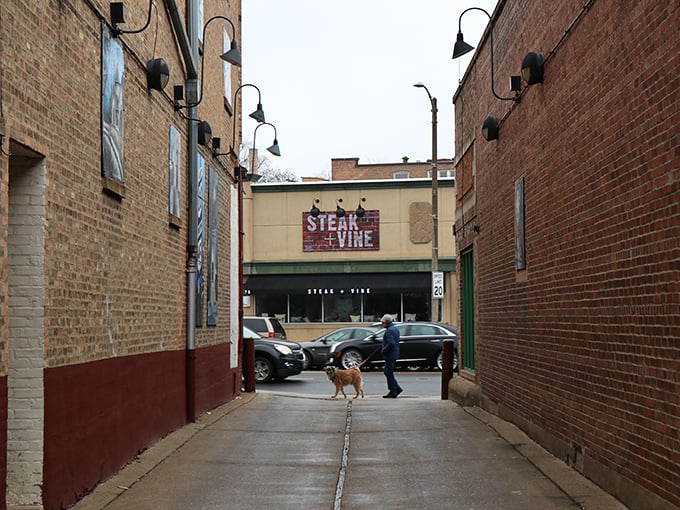 That alleyway entrance feels like you've discovered something special – and the steaks inside confirm you absolutely have.