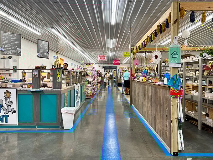 The marketplace feels as bright and inviting as your favorite small-town Main Street. Those handcrafted items whisper "take me home" as you pass by!
