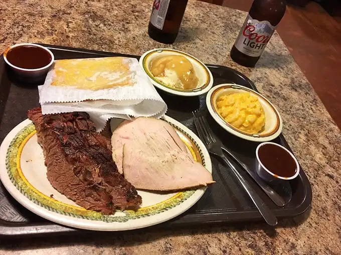 Brisket and turkey living in perfect harmony on a plate—like a delicious Motown duet that your taste buds can't stop singing.