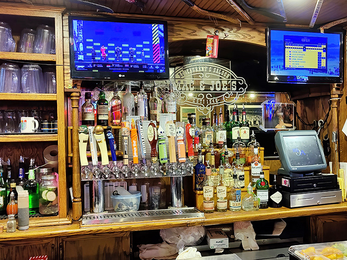 Behind every great college town memory is a bar like this—where the bottles line up like soldiers ready to serve the cause of celebration