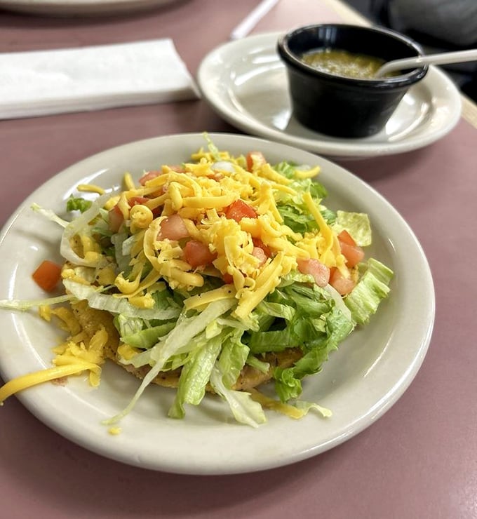 A chalupa so fresh and vibrant it could be in a museum of edible art. That cheese-to-lettuce ratio deserves a standing ovation.
