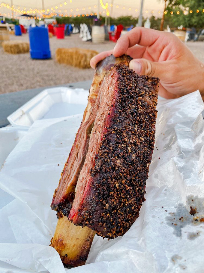 These beef ribs mean business – substantial enough to make Fred Flintstone jealous.