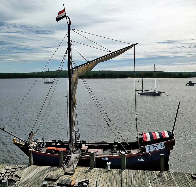 This historic vessel looks ready to set sail for adventure – or at least ready for you to pretend you're in a Patrick O'Brian novel.