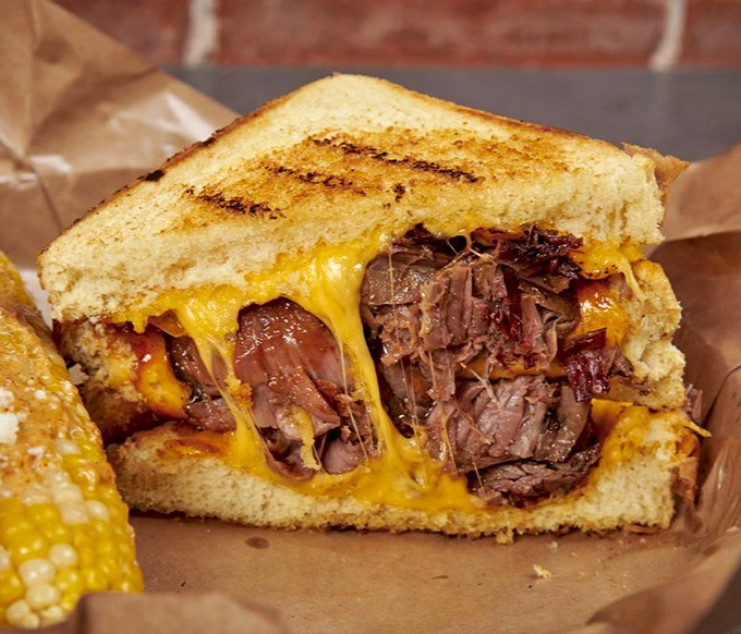 The brisket grilled cheese: when two comfort food legends decide to join forces. It's like The Avengers, but with more melted cheddar and no spandex.