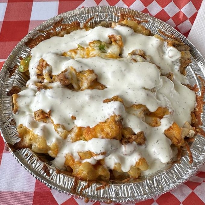 Buffalo chicken mac and cheese—where spicy meets creamy in perfect harmony. Like a flavor mosh pit that everyone's invited to.