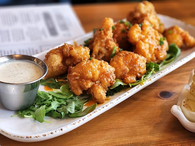 Golden-battered nuggets that could convert even the most dedicated carnivore. Comfort food that doesn't need a chicken to be craveable.