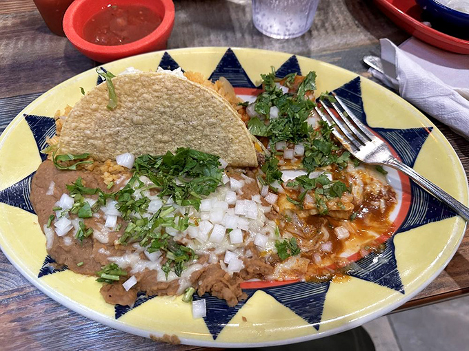 These enchiladas aren't just covered in sauce and cheese – they're having a full spa treatment in it.