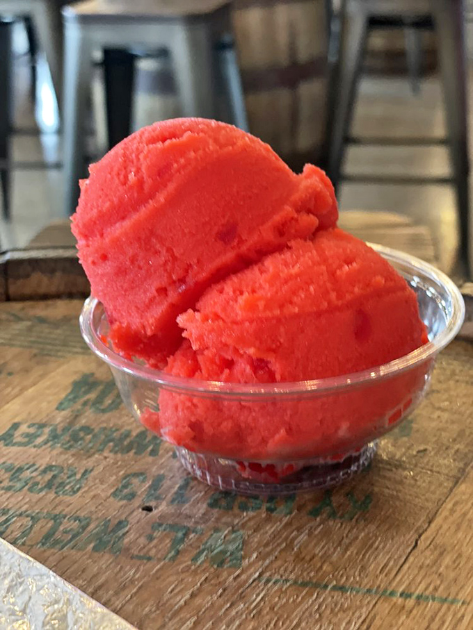 Cherry ice so vibrant it practically glows. The perfect palate cleanser after a cheesesteak—or the perfect excuse for a second visit.