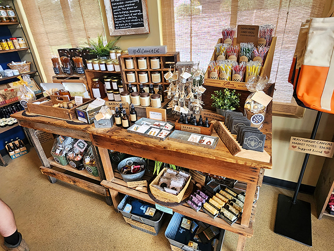 The market section proves Jesse's isn't just a one-trick pony—it's a full-fledged culinary community center with local goods worth exploring.