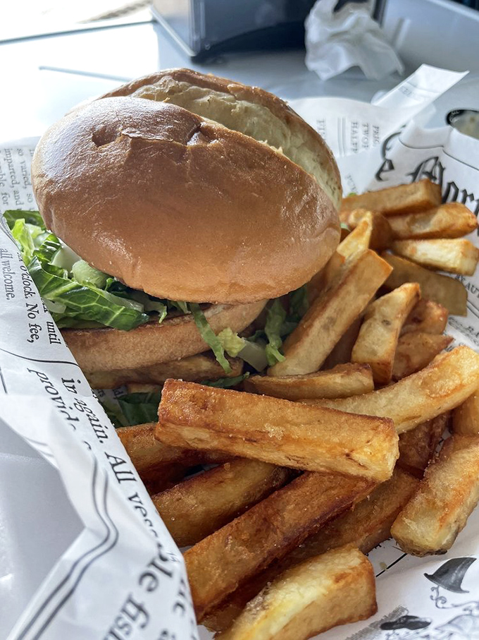 A proper crab sandwich that doesn't hide behind fancy garnishes. Just fresh ingredients letting the star of the show – that beautiful crab – shine through.