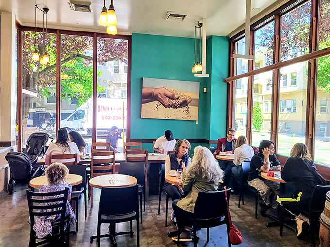 The dining area buzzes with the energy of people who know they're experiencing something special—a carbohydrate cathedral where strangers become comrades.