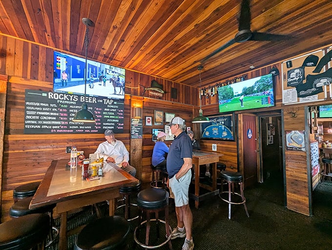 The warm wooden interior feels like a friend's basement rec room—if your friend happened to make world-class burgers and serve excellent beer.