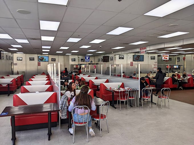 The dining area hums with the universal language of "mmm" as strangers become temporary friends united by excellent tacos.