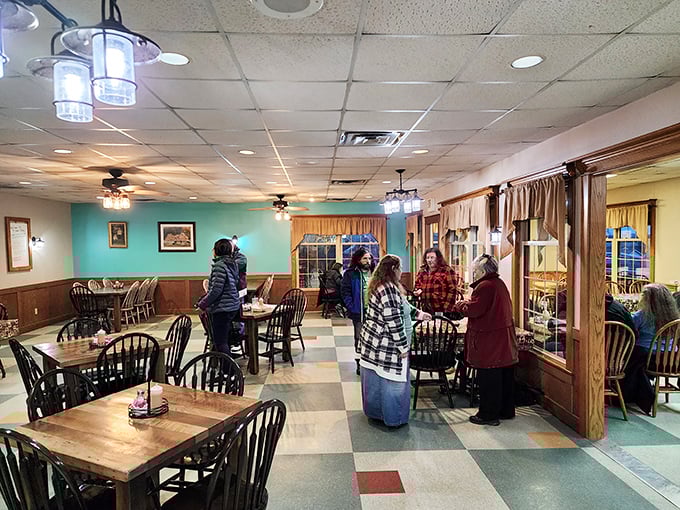The dining room hums with the universal language of satisfaction—a symphony of forks against plates and the occasional "mmm" rising above the din.