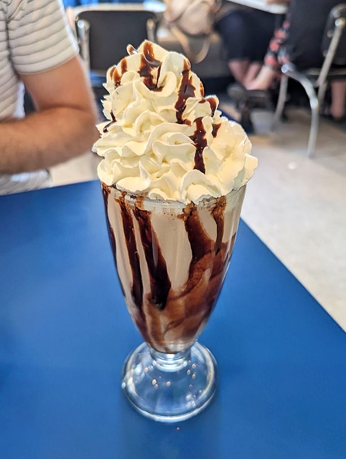 Not so much a milkshake as a monument to dairy excellence. Wisconsin wouldn't have it any other way.