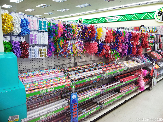 Gift wrap and celebration supplies in every hue imaginable. Party planning without the party-sized price tag—a celebration in itself!