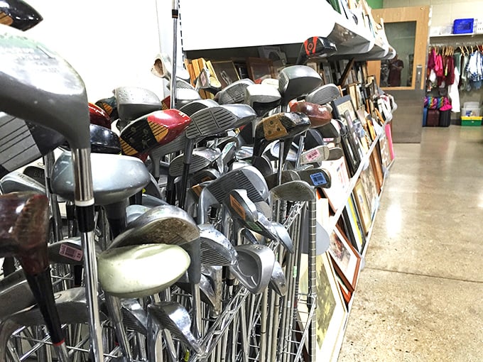 Golf clubs galore! From vintage putters to modern drivers, someone's abandoned hobby becomes your new weekend passion at pennies on the dollar.