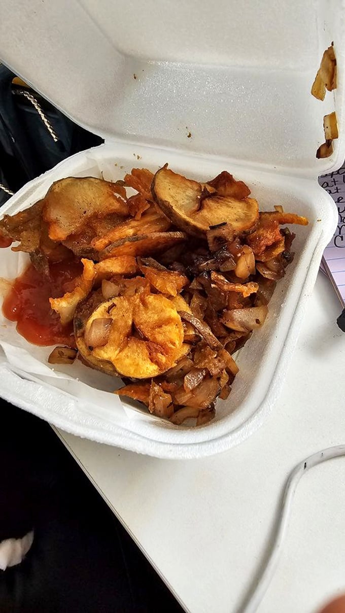 These aren't just home fries—they're the supporting actors that deserve their own Oscar. Perfectly seasoned potato goodness ready for their close-up.