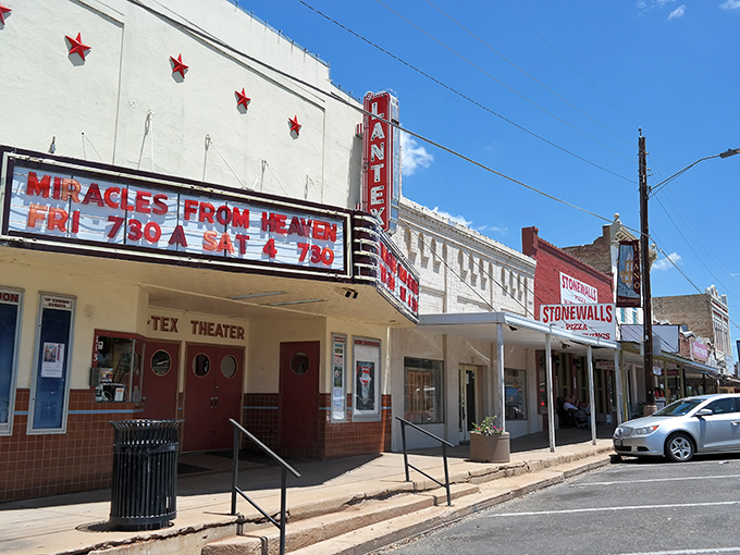 The LanTex Theater's marquee glows with promise, a beacon of entertainment that's weathered the storms of streaming services and multiplexes with stubborn Texas pride.