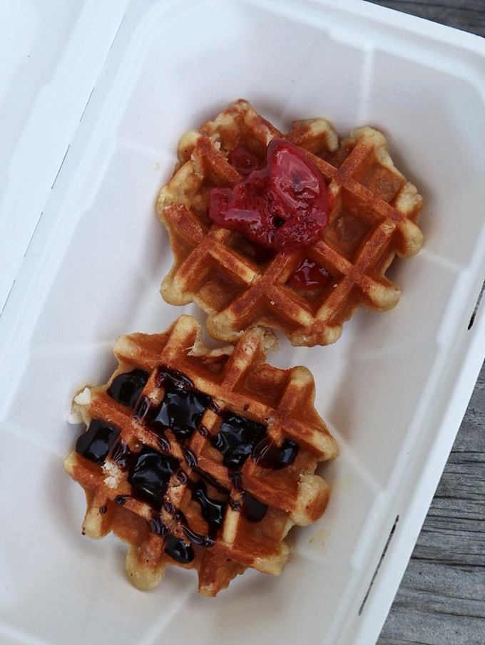 Belgian Liège waffles that would make Brussels proud. These pearl sugar-studded treasures prove NFA isn't just a one-trick pony in the culinary rodeo.