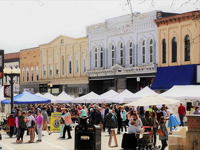 Baraboo's street festival transforms the downtown into a community living room. The only thing missing is someone's dad controlling the thermostat.
