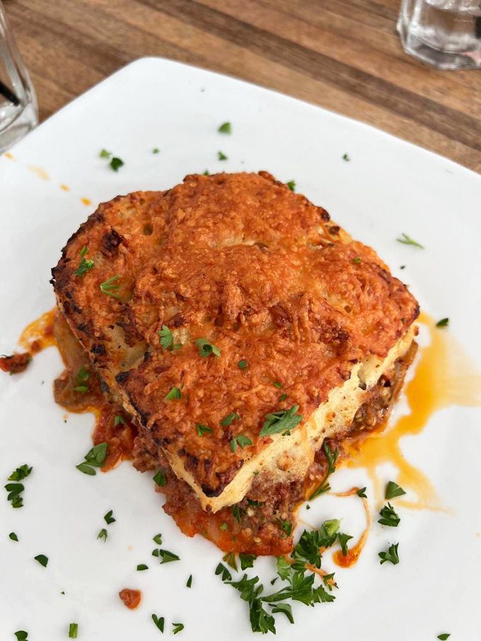 Moussaka that doesn't just sit on the plate – it makes a statement. Layers of eggplant, meat, and béchamel telling a delicious three-act story.