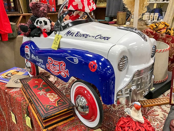 This Pepsi-Cola pedal car would make any collector's heart race faster than a kid on a sugar rush.