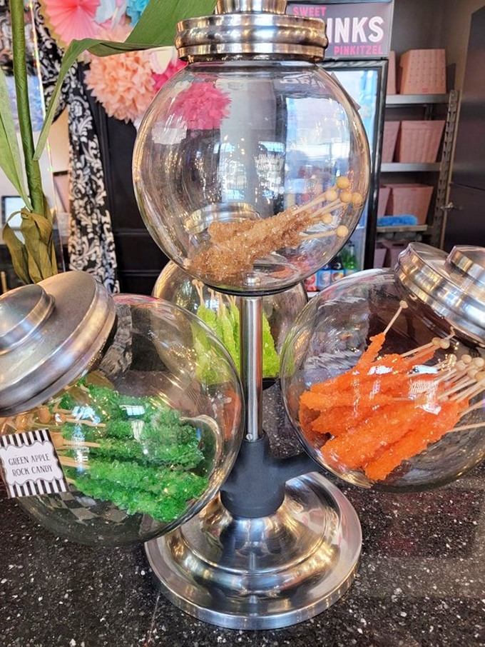 These glass globes of rock candy aren't just treats—they're time machines back to childhood, one lick at a time.