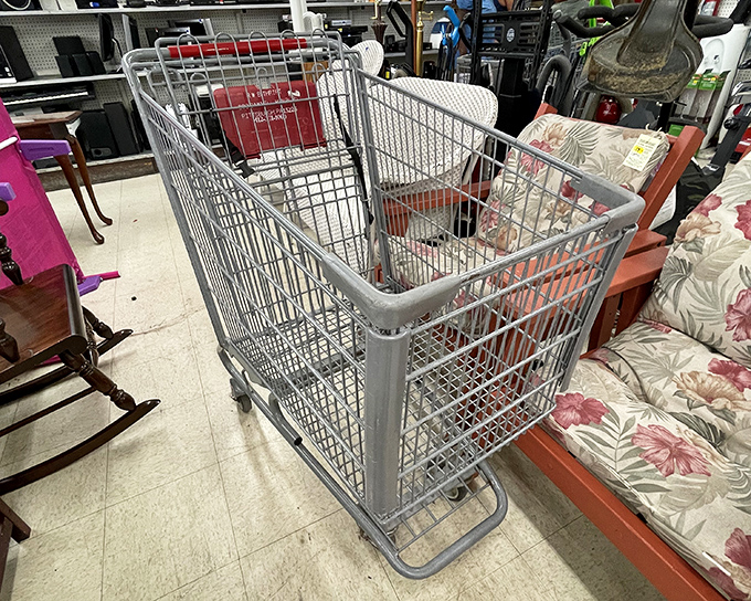 The humble chariot of thrift store victory—fill this cart for $25 and you've won the Pittsburgh bargain Olympics.