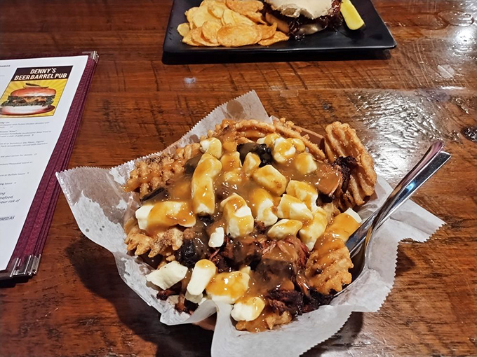 Not just poutine—it's a beautiful mess of crispy fries, cheese curds, and gravy that makes you wonder why you'd eat fries any other way.