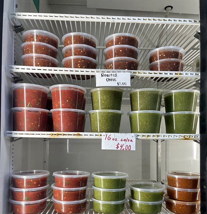 Salsa in every shade of delicious. From "pleasant tingle" to "spiritual experience"—choose your own adventure in these little tubs of joy.
