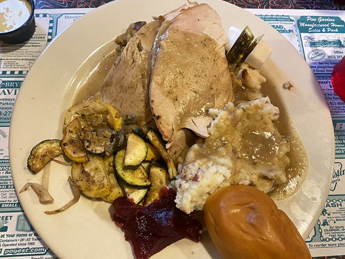 Thanksgiving on a plate doesn't need to wait for November—this turkey dinner with all the trimmings brings holiday comfort any day of the year.