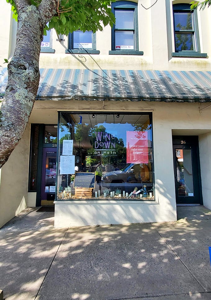 Wine Down on Main offers liquid geography lessons through their carefully curated selection, proving education can be deliciously intoxicating.
