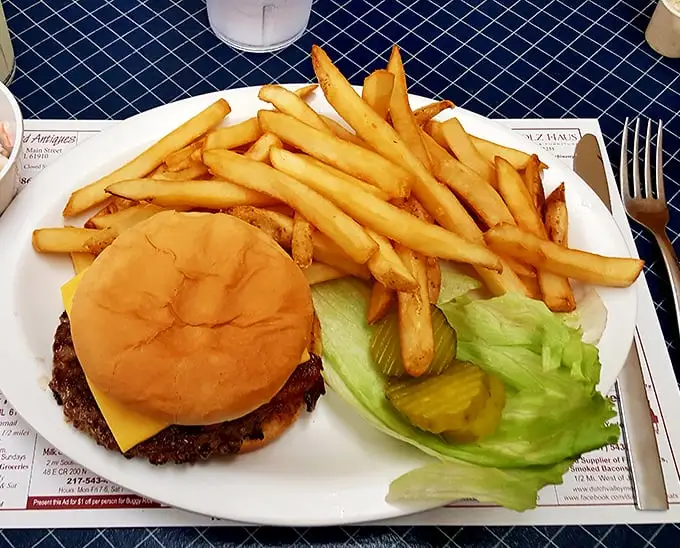 A burger that won't be appearing in any slow-motion food commercials but will absolutely make your stomach write thank-you notes to your mouth.