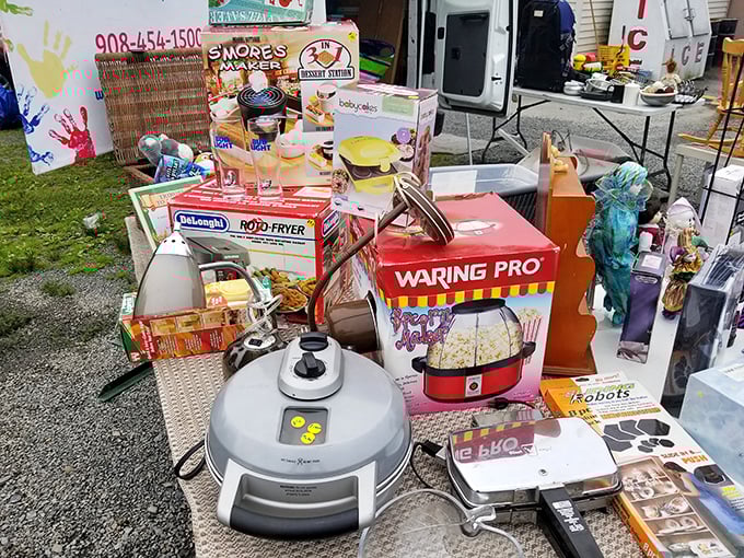 Kitchen gadgets from every decade create a timeline of American cooking trends—from fondue pots to popcorn makers, nostalgia sold separately.