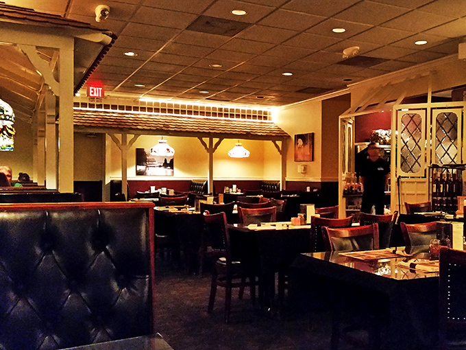 The dining room feels like it was designed by someone who understands that good meals need the right atmosphere—comfortable, unpretentious, and slightly nostalgic.