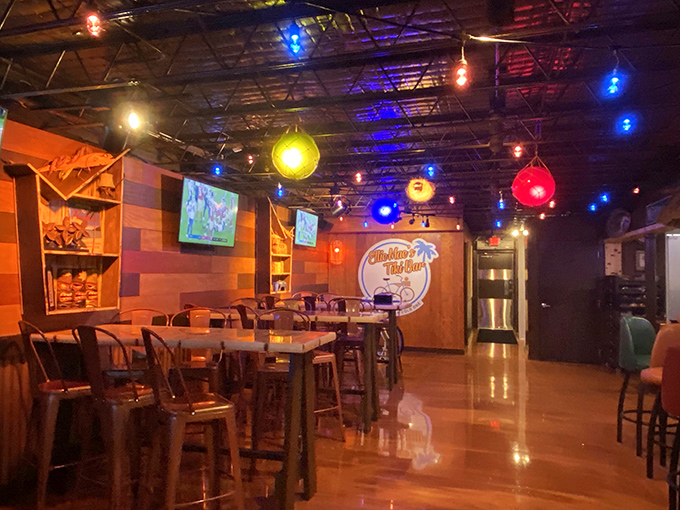 The colorful pendant lights aren't just illuminating the space—they're setting the mood for memories you'll be talking about next Tuesday.