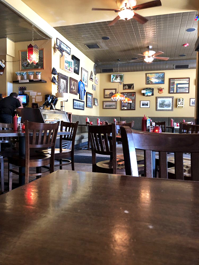 The dining room feels like Wisconsin's living room – warm, inviting, and absolutely certain you should have another helping of whatever you're eating.