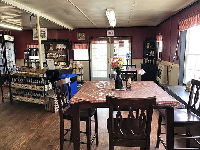 Red-checkered tablecloths and simple wooden chairs invite you to sit a spell—this isn't fast food, it's slow food worth savoring.